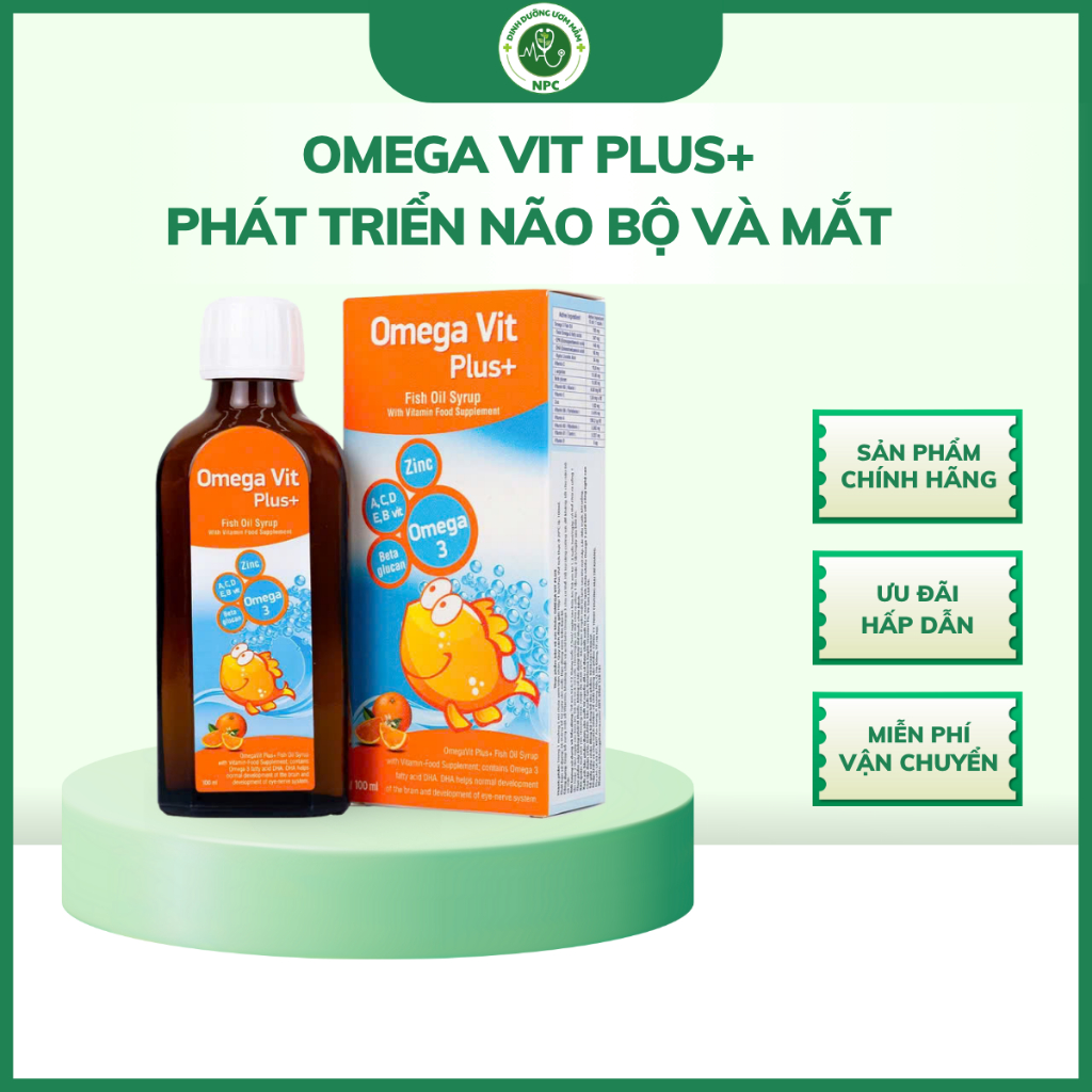 Siro Omega Vit Plus+ Botafarma hỗ trợ tăng khả năng chống oxy hóa, tốt ...