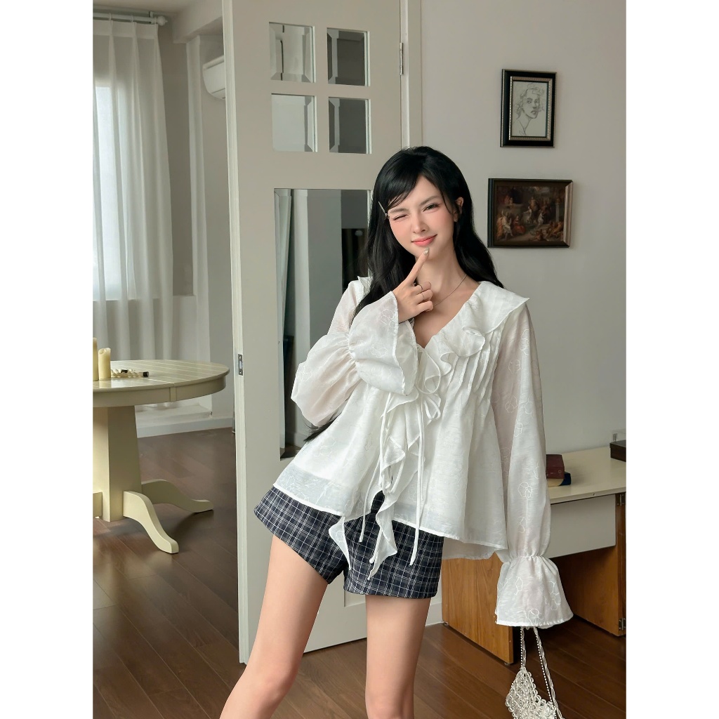 KIDO - Áo babydoll tay dài ANNA TOP | Shopee Việt Nam