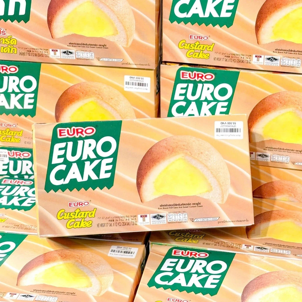 BÁNH TRỨNG EURO CUSTARD CAKE THÁI LAN (HỘP 12 CÁI) | Shopee Việt Nam