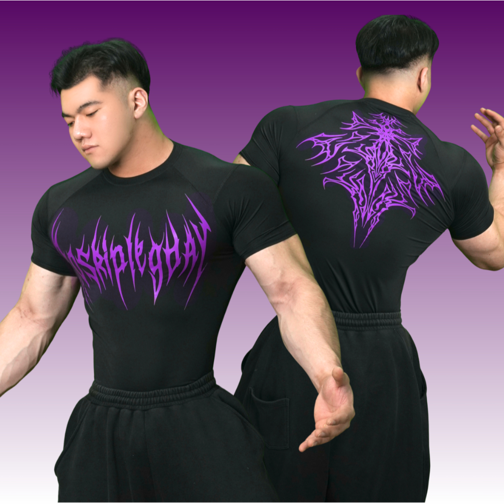 Áo Bó Nam Ôm Body thun lạnh họa tiết siêu ngầu, gym bó sát, y2k, áo nén thể thao style Toji ...