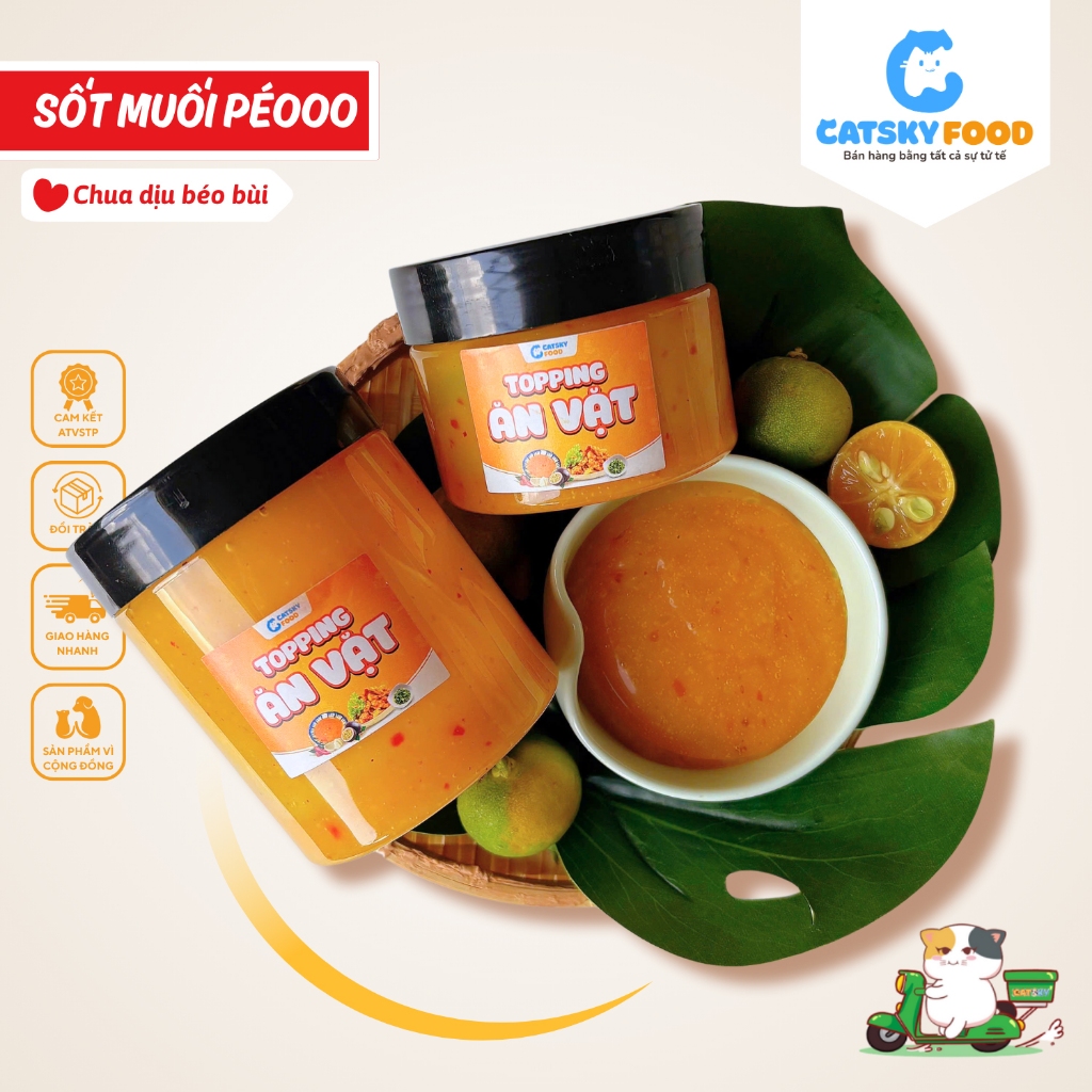 Sốt Muối Béo CATSKY FOOD Chua Dịu Béo Bùi đồ ăn vặt topping ăn kèm bánh ...