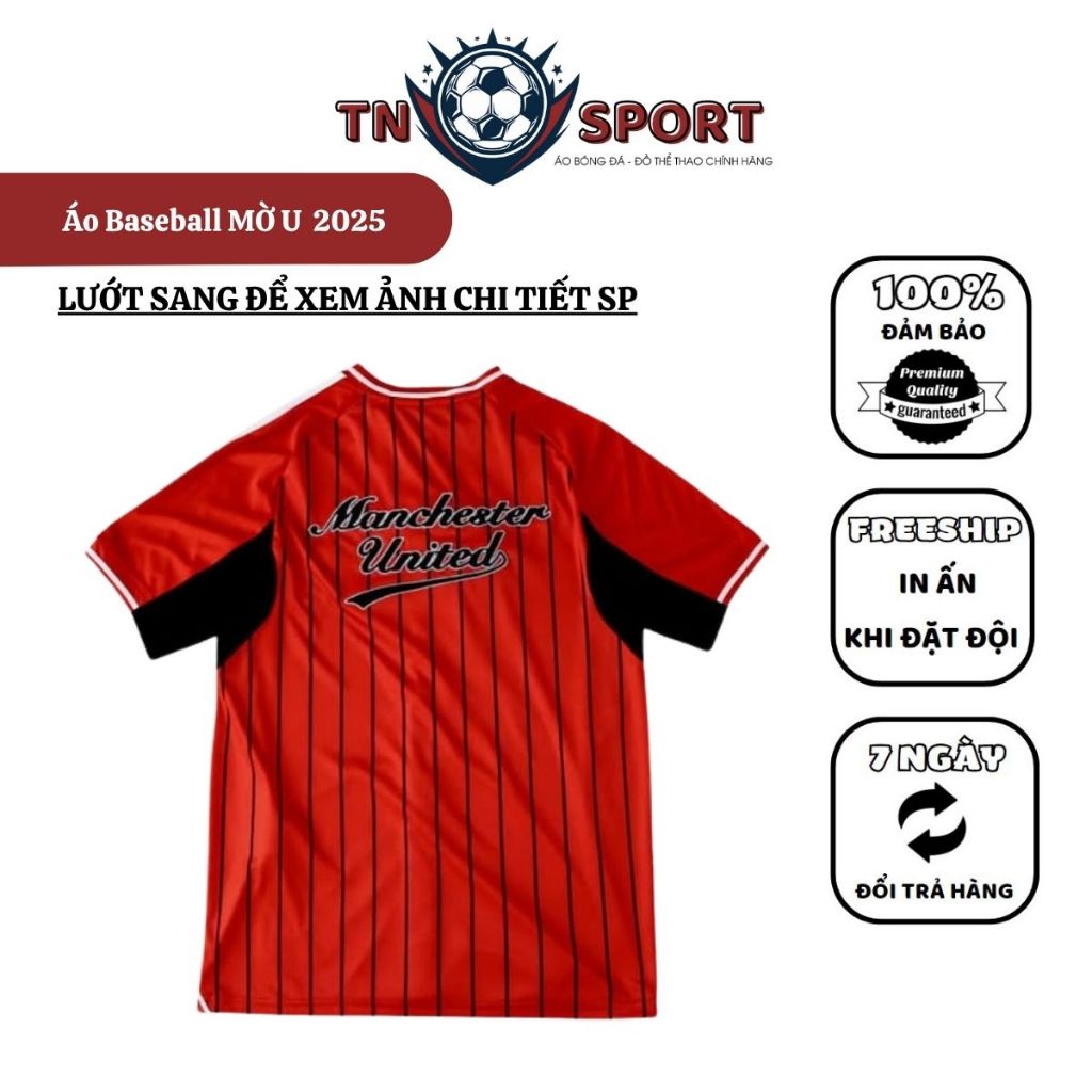 Áo BASEBALL Bóng Chày MU 25/26 bản đẹp vải hãng form dáng rộng Châu Âu ...
