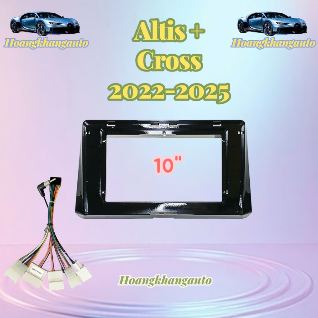Mặt dưỡng lắp màn android cho xe Toyota CROSS 2020 - 2025, Altis 2022 ...