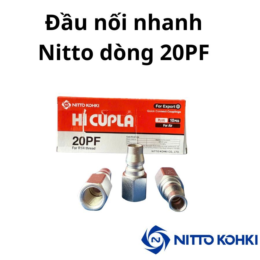 Khớp Nối Nhanh Nitto Kohki 20PF Hi-Cupla – Ren Cái 1/4″, Made in Japan ...
