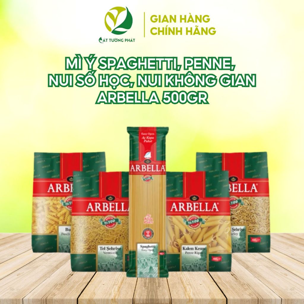 Mì Ý Spaghetti, Penne, Nui Số Học, Nui Không Gian ARBELLA 500Gr ...