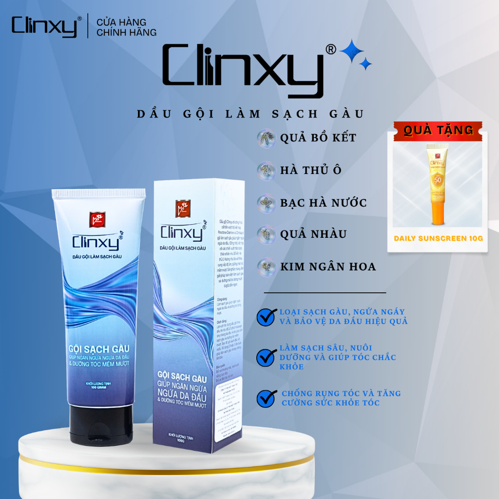 Clinxy - Dầu Gội Làm Sạch Gàu (100g) | Shopee Việt Nam