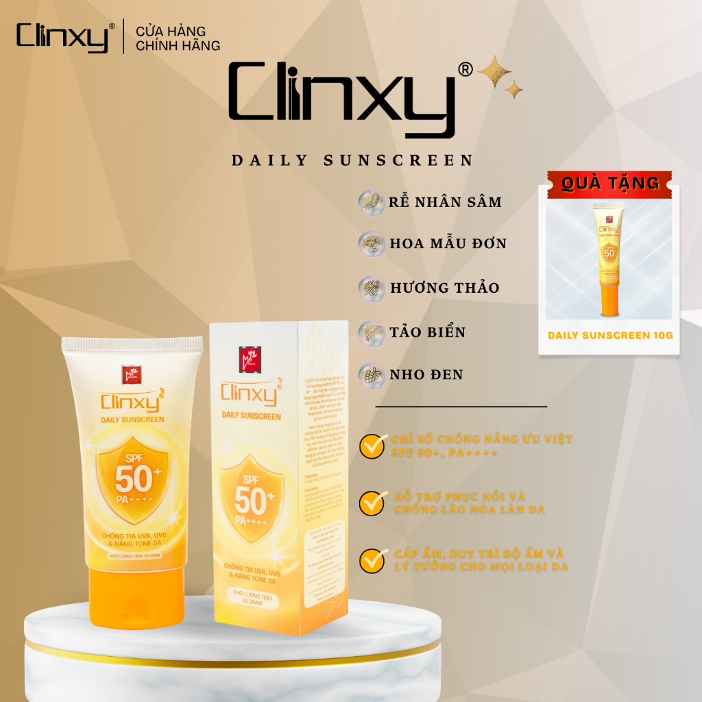 Clinxy - Daily Sunscreen (50g) | Shopee Việt Nam