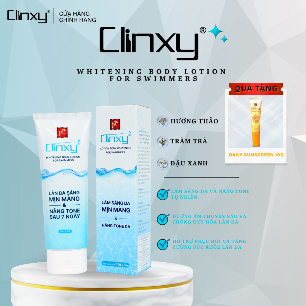 Clinxy - Lotion Whitening Body For Swimmers (100ml) | Shopee Việt Nam