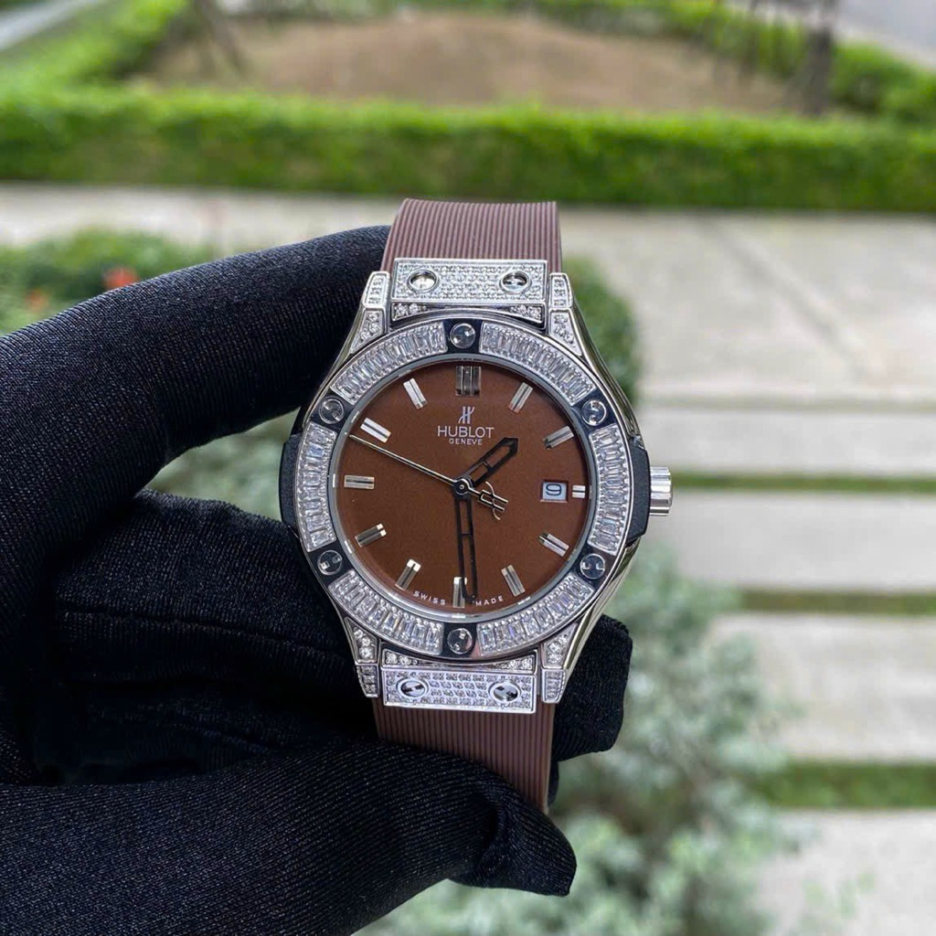 Đồng Hồ Nữ HUBLOT Chạy Pin Cao Cấp Size 34mm - Đá CZ Sáng - Fullbox Đầy ...