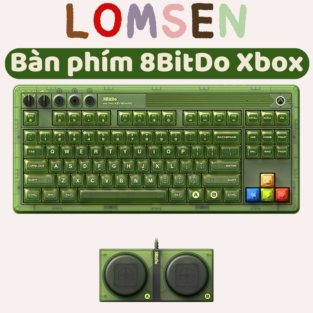 Bàn Phím Cơ 8BitDo Xbox Retro Mechanical Keyboard có Bluetooth/2.4G/USB ...