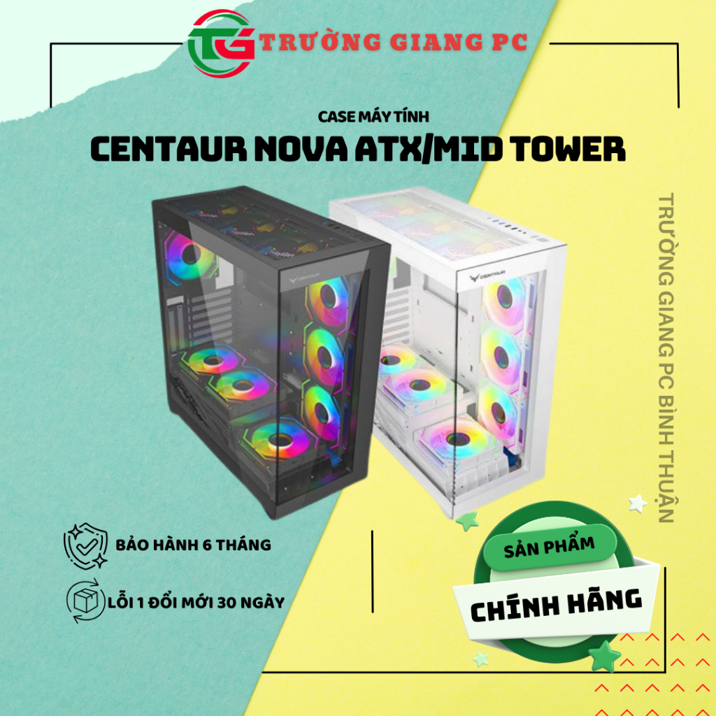 Vỏ Case CENTAUR NOVA BLACK (ATX/Mid Tower) - NEW HÀNG CHÍNH HÃNG ...