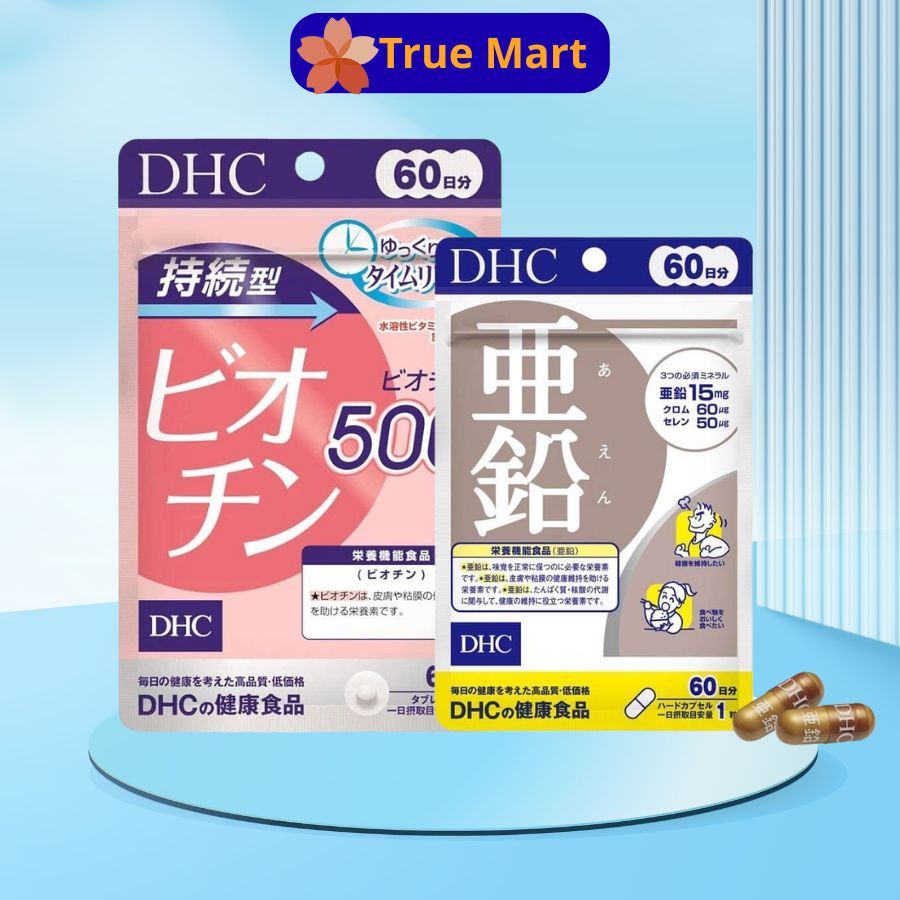 Combo Kẽm DHC 60 Viên & Biotin DHC 60 Viên Nhật Bản hỗ trợ giảm rụng ...