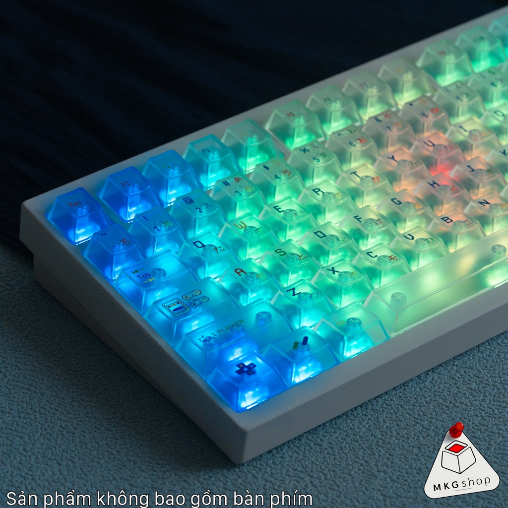 Keycap NES clear - ABS in UV - Cherry profile - Keycap trong suốt xuyên ...