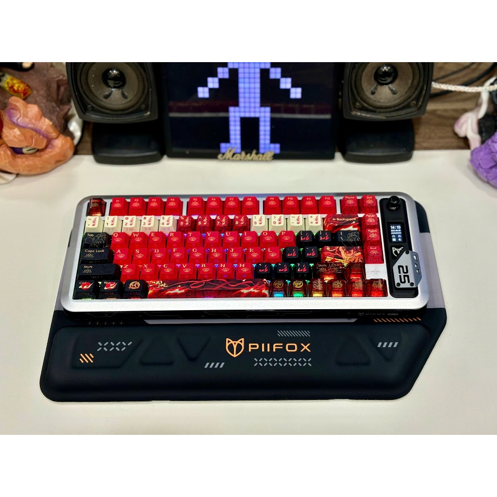 Bàn phím cơ cao cấp Piifox Walker 75 3 Mode / Led Rgb/ Hotswap /Mạch xuôi Đã Custom tặng kèm kê ...