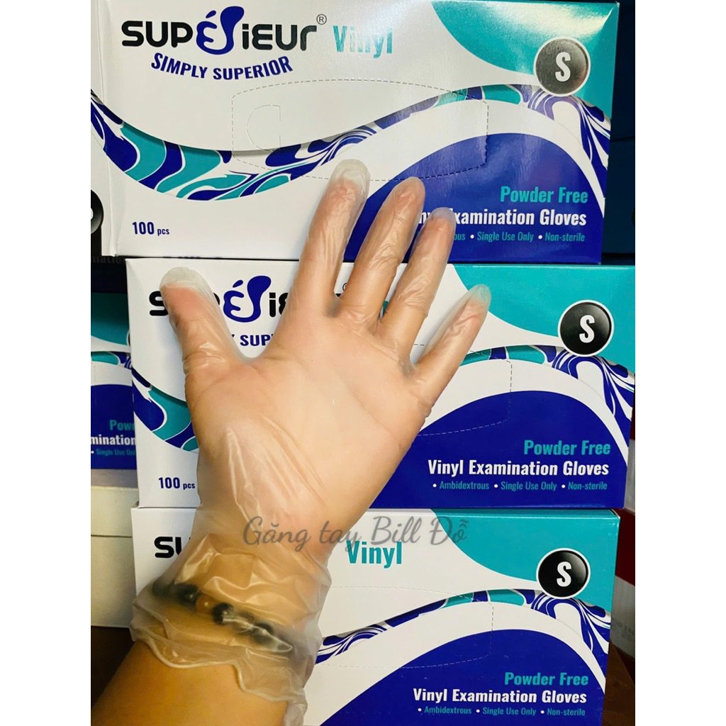 Găng Tay Y Tế Vinyl Superieur Không Bột Trong Suốt - Găng Tay PVC Cao ...