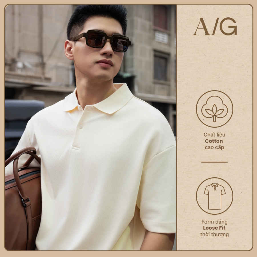 AGS001 Áo Polo Americus Gosani Form Loose Fit Trơn Nhiều Màu | Shopee ...