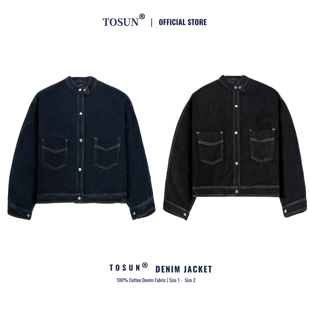 Áo Khoác Jean Nam Nữ 𝐓𝐎𝐒𝐔𝐍 Form Rộng Phong Cách Retro Chất Vải Denim ...