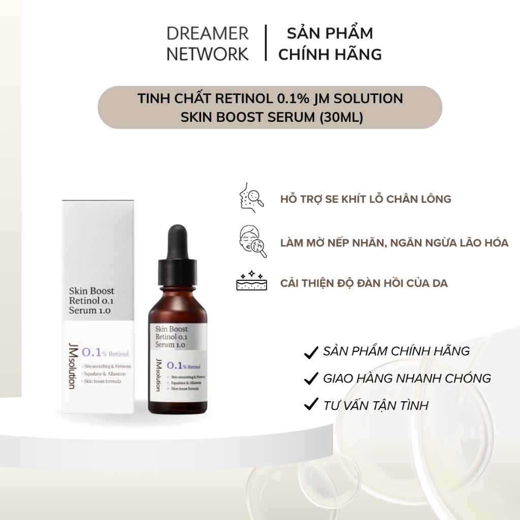 Tinh chất Retinol 0.1% JM Solution Skin Boost Serum (30ml) | Shopee ...