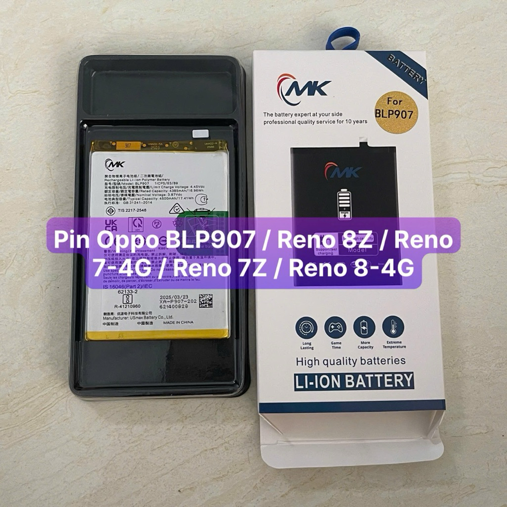 pin oppo Reno 8Z / Reno 7 / Reno 7Z / Reno 8 / model BLP907 dùng chung ...