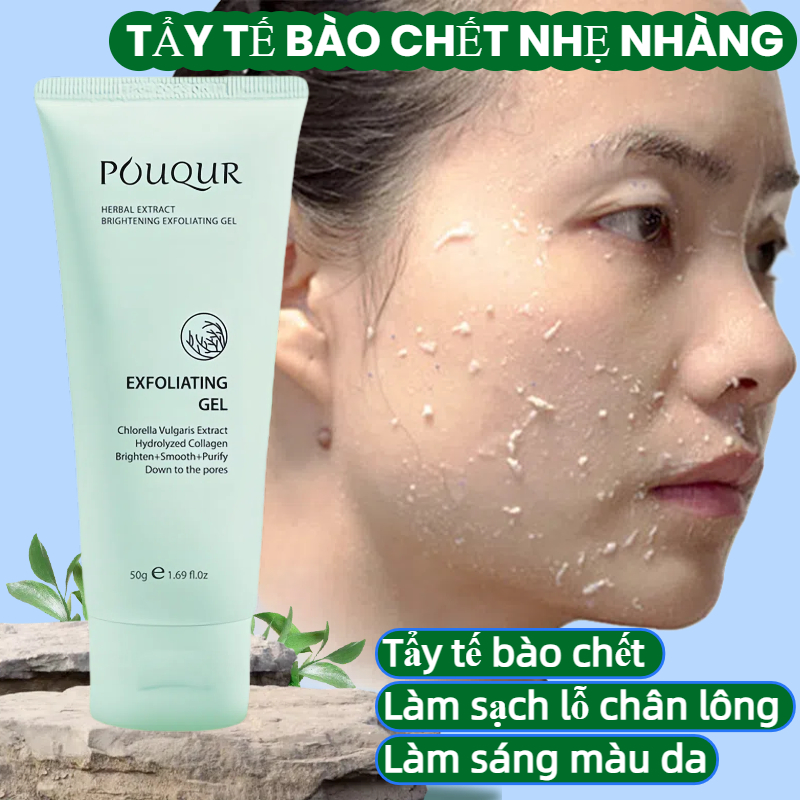 Facial Body Scrub Herbal Extract Exfoliating gel for face 50g & Reduces ...