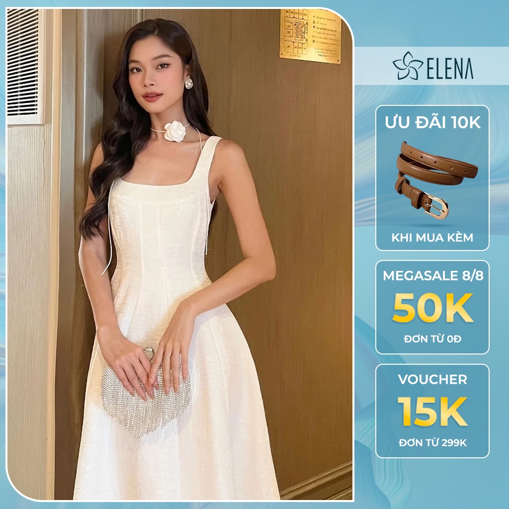 Váy Nữ 2 Dây, Váy Đi Tiệc Sang Trọng ELENA, Váy Thiết Kế Hoa Nổi Nữ ...