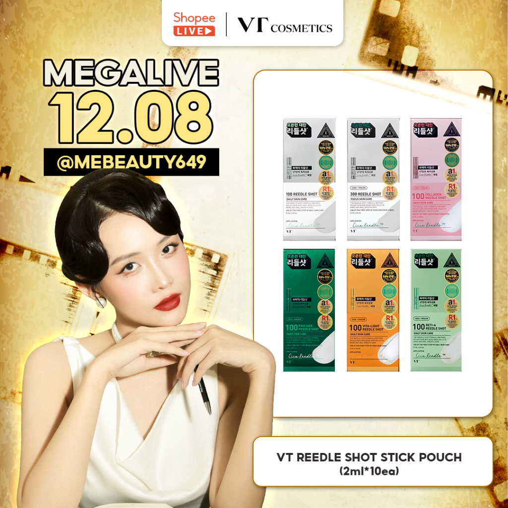 [KOL] Hộp 10 gói tinh chất vi kim VT REEDLE SHOT STICK POUCH (2ml x 10 gói) | Shopee Việt Nam