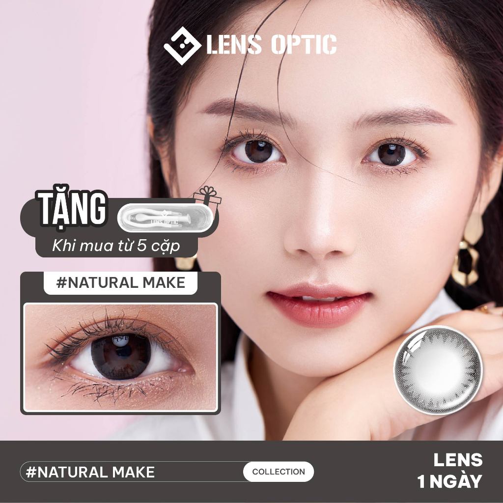 Lens 1 ngày SEED (1 hộp 5 cặp) Eye Coffret 1 Day UV màu Natural Make ...