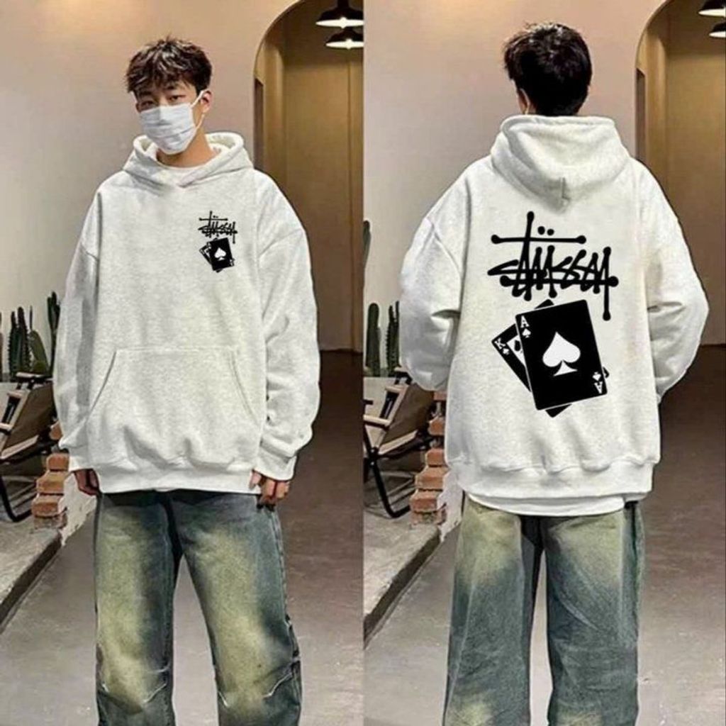 Áo thun HOODIE nam nữ UNISEX STUSSY LÁ BÀI | Shopee Việt Nam