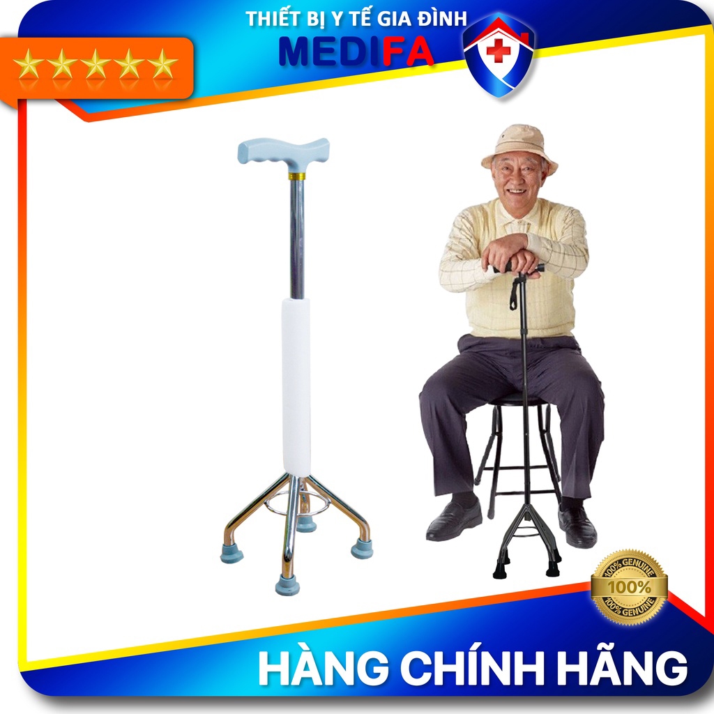 Gậy chống cho người già Oromi - Gậy batoong cao cấp 4 chân thiết kế gọn ...