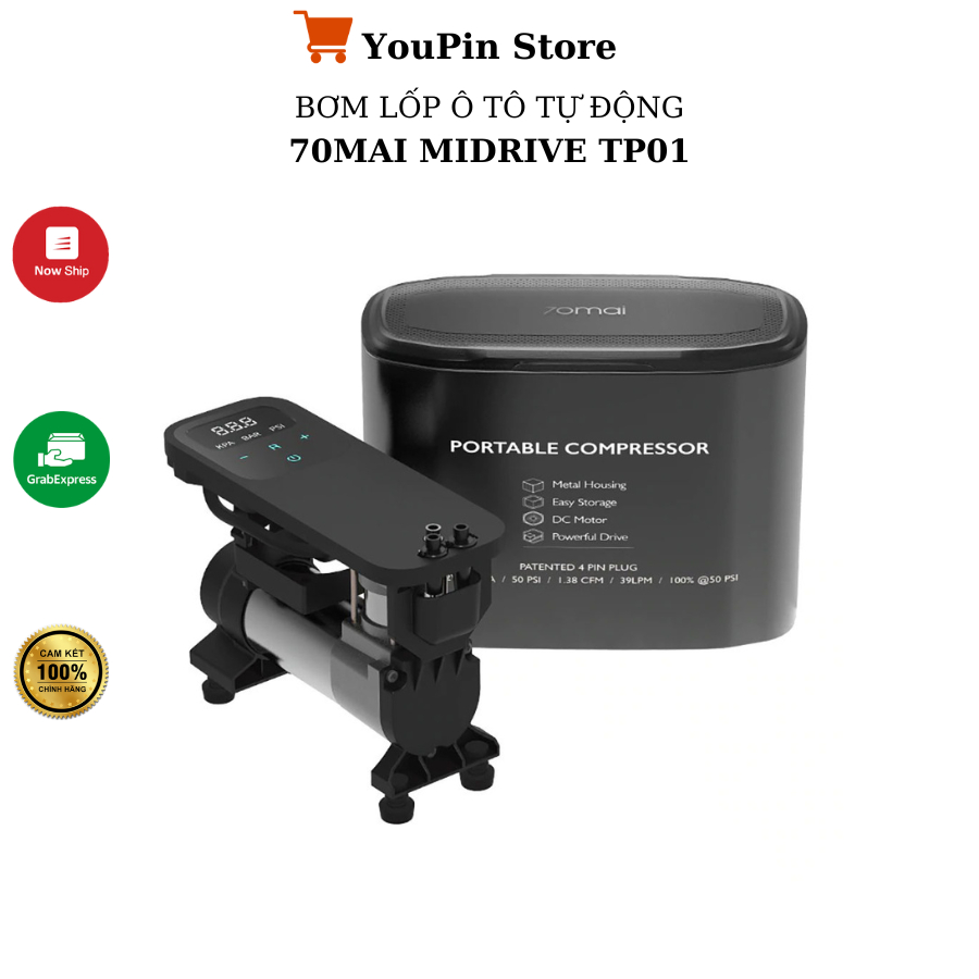 Máy bơm lốp xe ô tô mini tự động 70mai Air Compressor Midrive TP01, TP03, TP04, TP07 - BH 6 ...