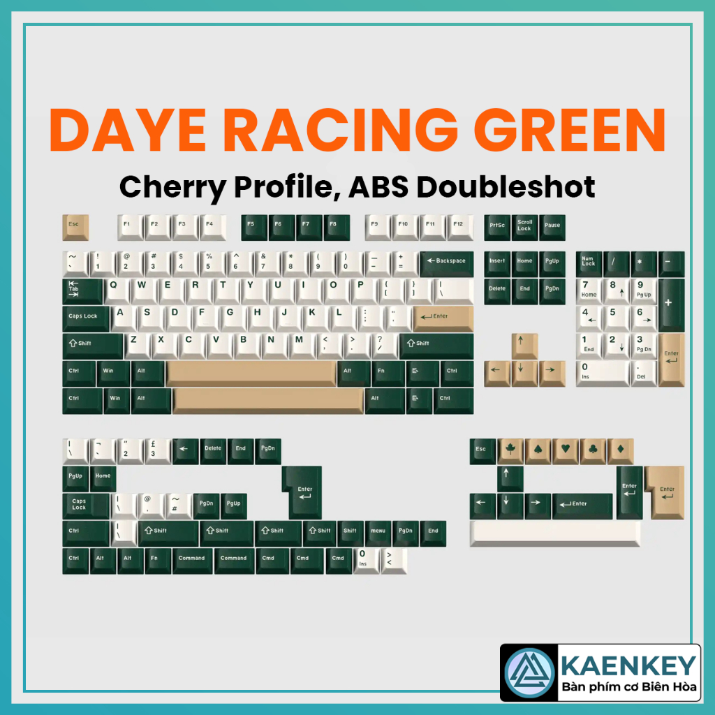 Keycap DAYE ABS Doubleshot, profile cherry cho bàn phím cơ Ape Yuru ...