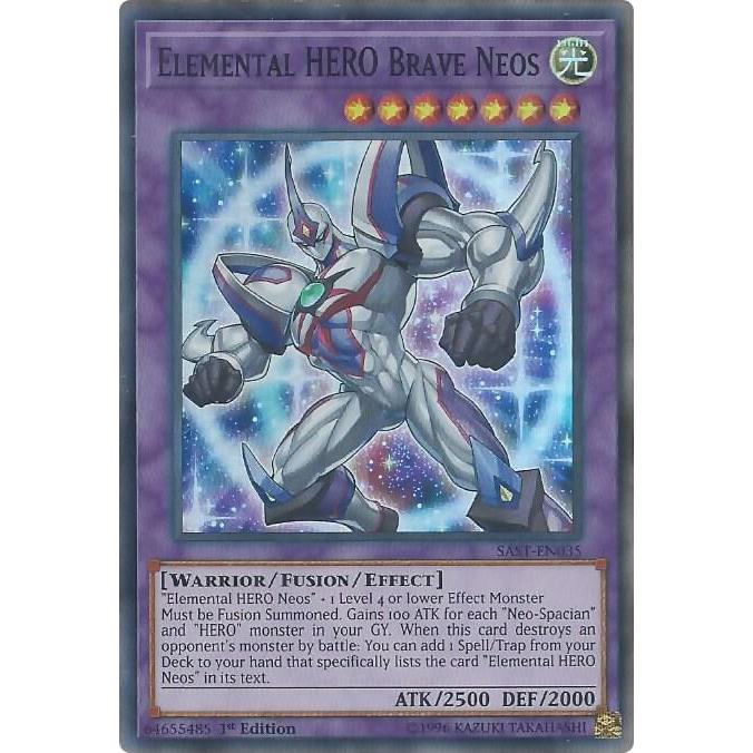 [ Bài Yugioh Chính Hãng ] Elemental HERO Brave Neos (Super Rare ...
