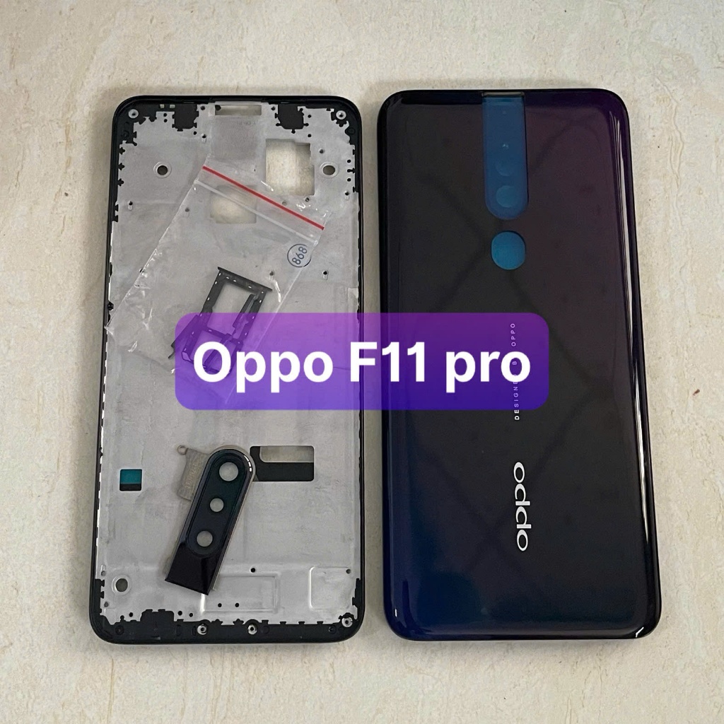 bộ xương vỏ oppo F11 pro,kèm khay sim,phím,kính camera | Shopee Việt Nam