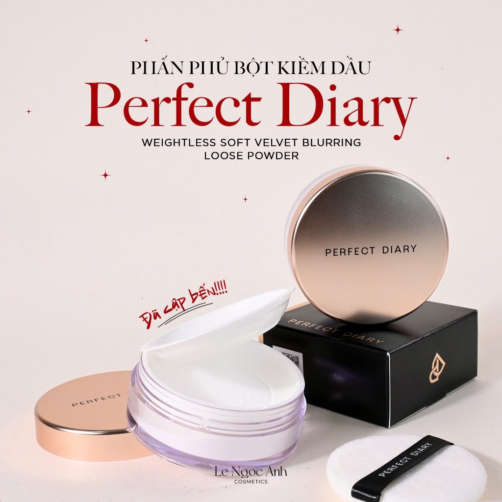[Chính hãng] Phấn phủ bột kiềm dầu Perfect Diary Weightless Soft Velvet ...