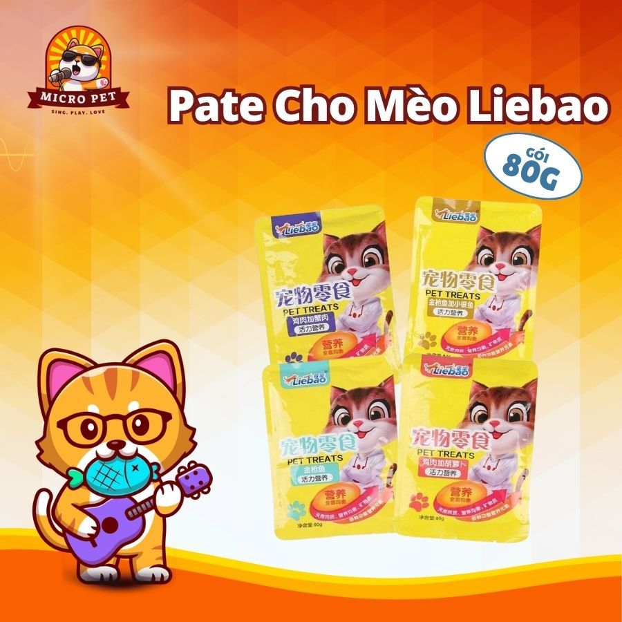 [COMBO]Pate Cho Mèo Liebao Nội Địa Trung Gói 80g Bổ Sung Chất Dinh ...