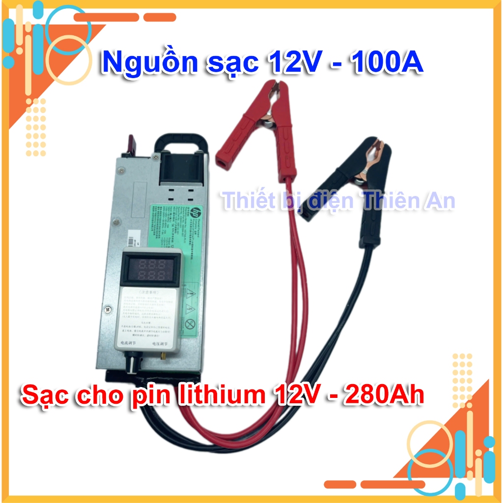 Sạc pin 12v 100A chỉnh dòng điện 0 - 100A Sạc cho pin lithium 4S 12v 14 ...