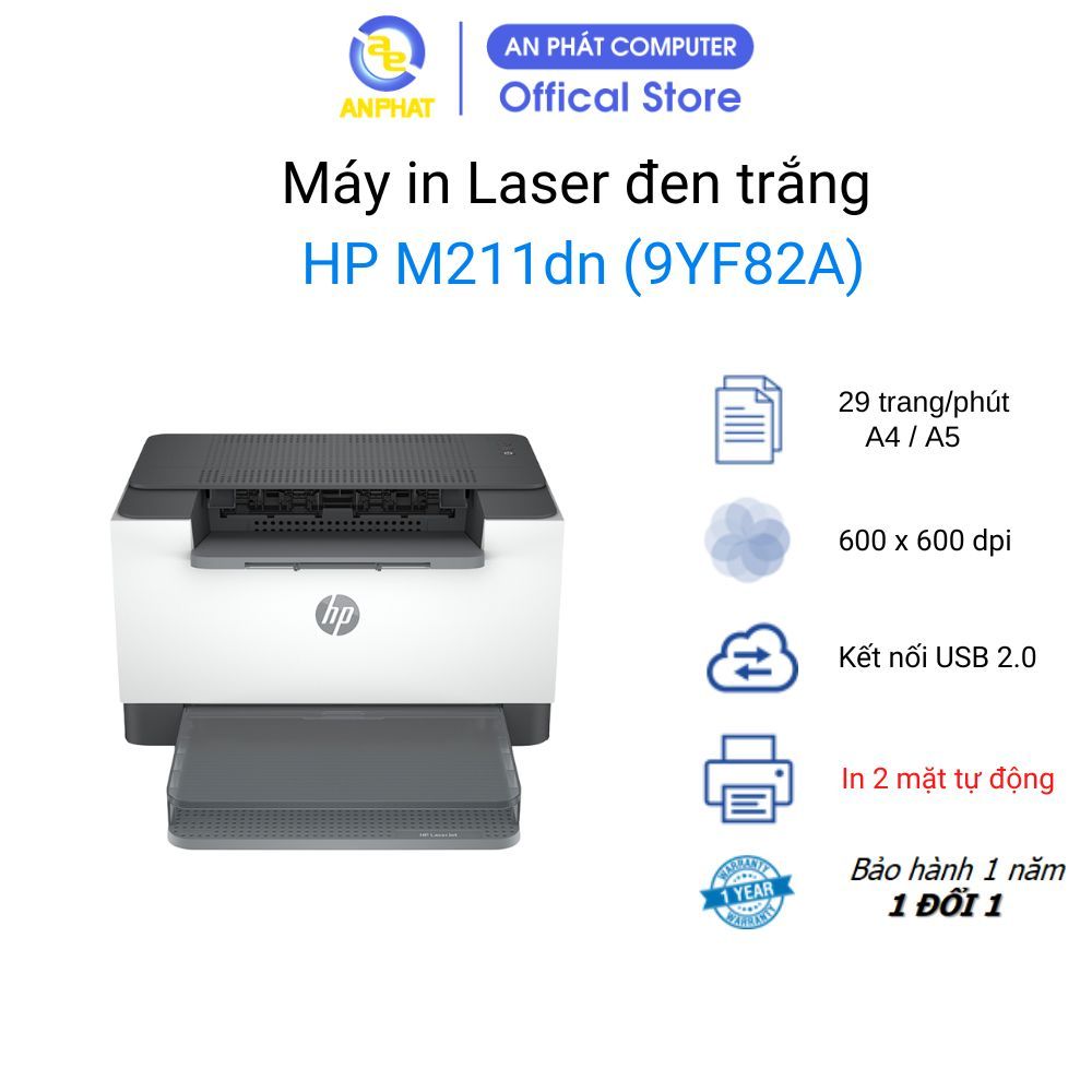 Máy in Laser đen trắng HP M211D / M211DW (In đảo mặt, A4, USB + Wifi ...