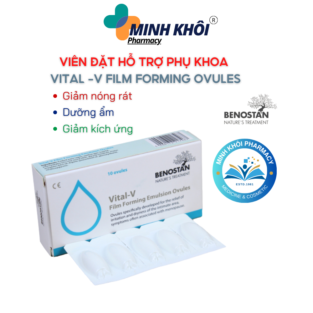 VITAL-V Film Forming Ovules – Viên đặt hỗ trợ phụ khoa giảm khô & kích ...