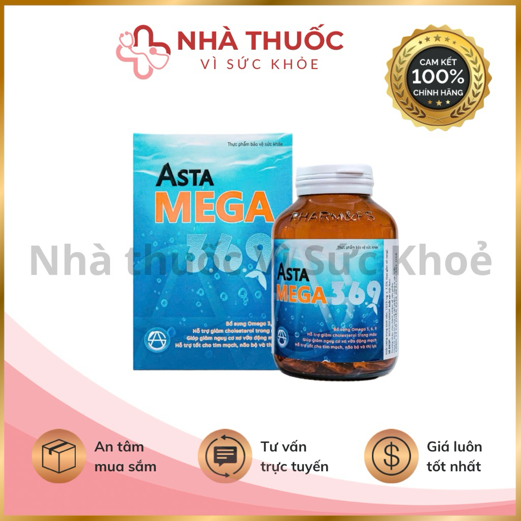 Asta Mega Omega 3, 6, 9 giảm cholesterol trong máu, giảm nguy cơ xơ vữa ...