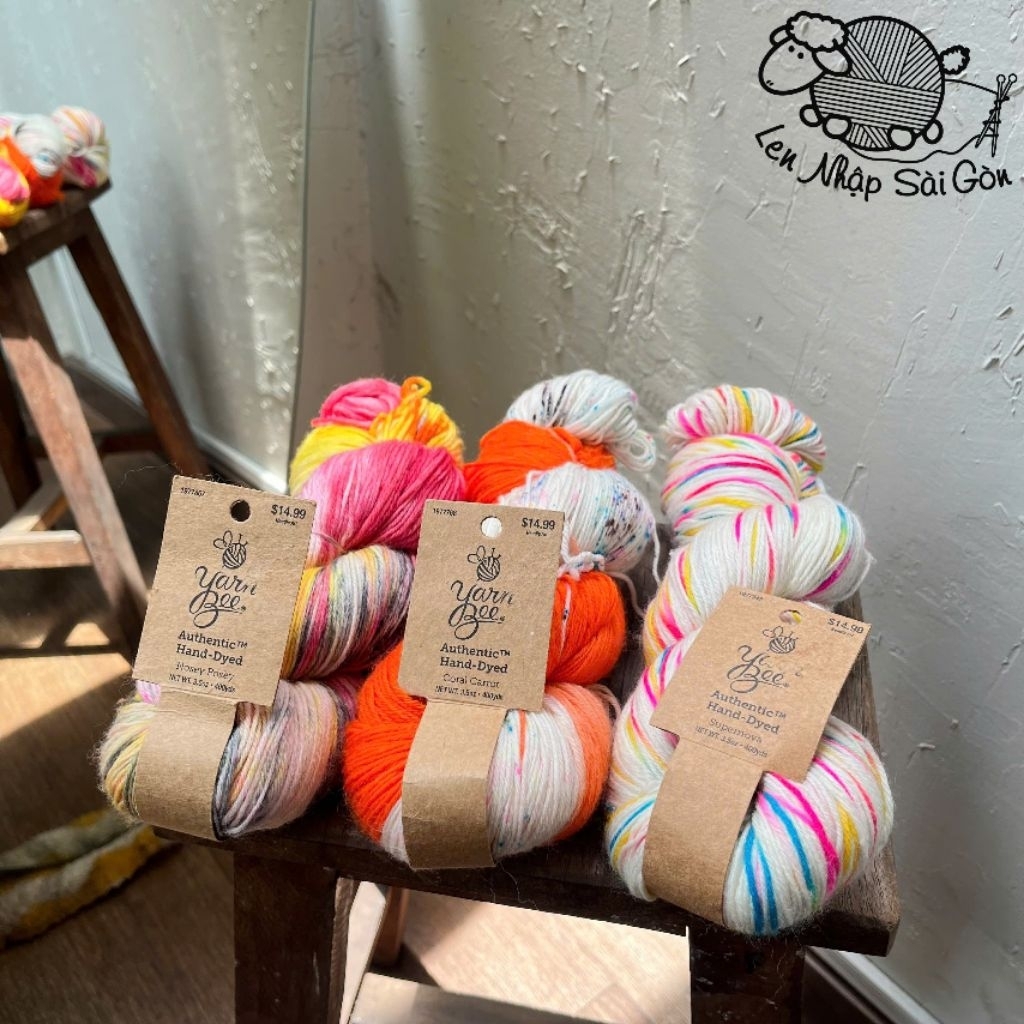 Len Nhập Mỹ Nhuộm Tay YARN BEE Authentic Hand-Dyed | Shopee Việt Nam