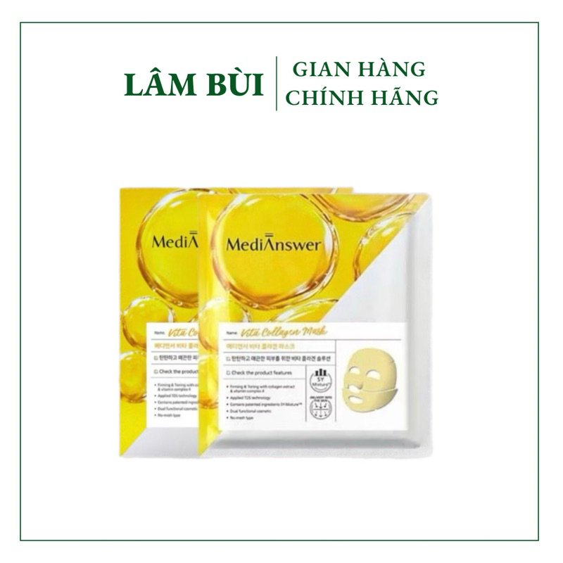 Mặt nạ thạch Collagen, Medi Answer Vita Collagen Mask 5 miếng | Shopee ...