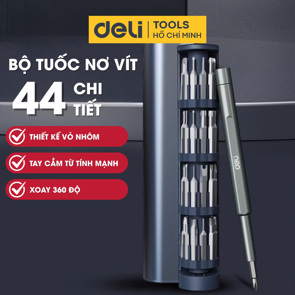 Bộ Tuốc Nơ Vít 44 Trong 1 DELI TOOLS - Tua Vít Sửa Chữa Điện Thoại, Máy ...