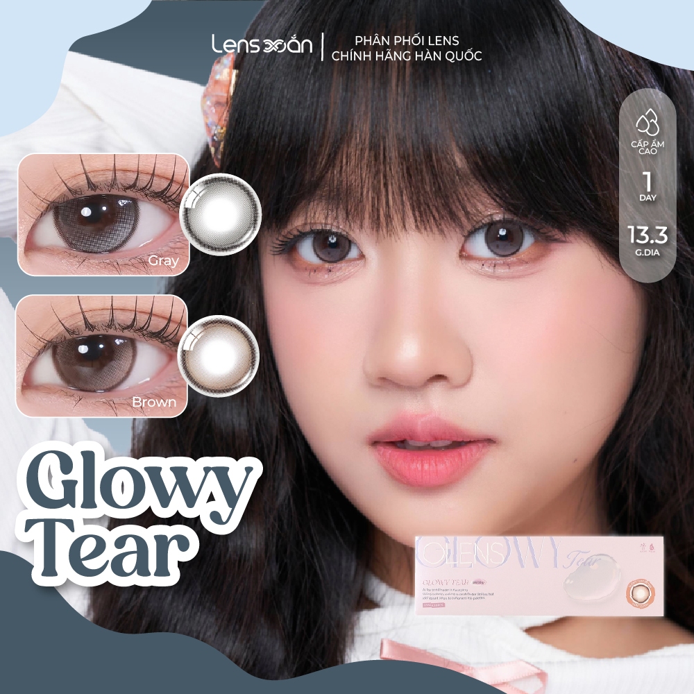 LENS 1 NGÀY giãn tròng LENS XOẮN kính áp tròng cận nâu tự nhiên trong ...