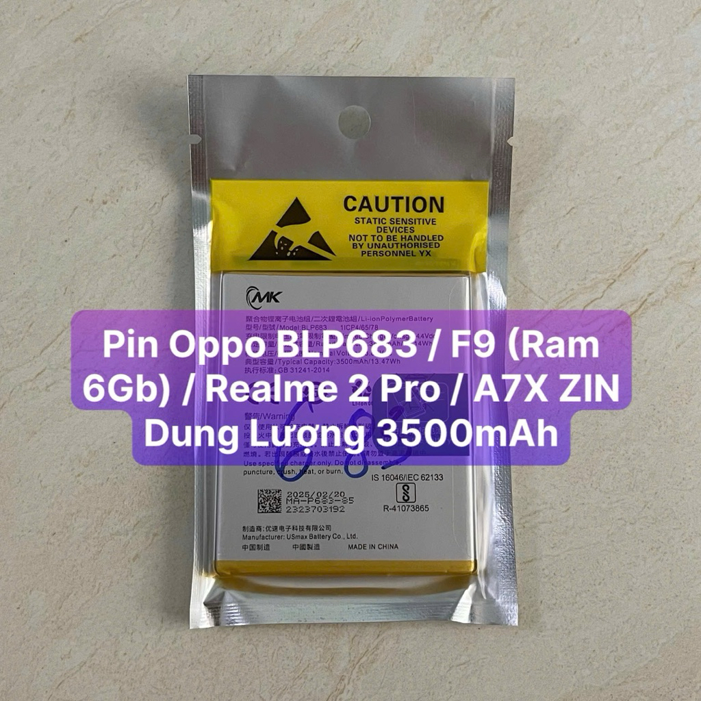 pin Realme 2 Pro / oppo F9 bản Ram 6Gb / Model BLP683 | Shopee Việt Nam