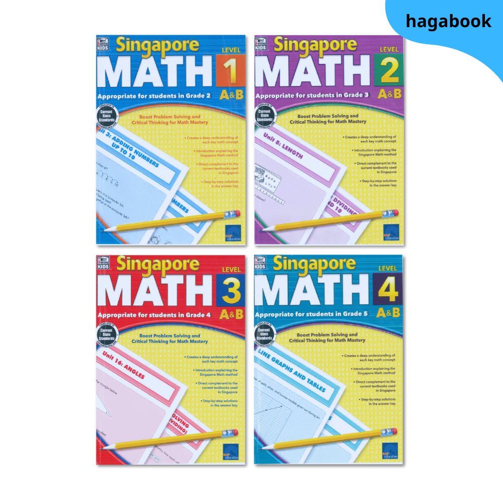 Sách Toán Sing - Singapore Math Level 1,2,3,4 - Kèm đáp án | Shopee Việt Nam