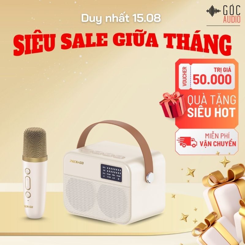 Bộ Loa Mic Karaoke Mini Bluetooth PACK&GO KSM01 - Góc Auido | Shopee ...