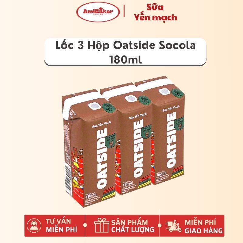 Lốc 3 Hộp Sữa Yến Mạch Oatside Vị Socola Mini 180ml | Shopee Việt Nam