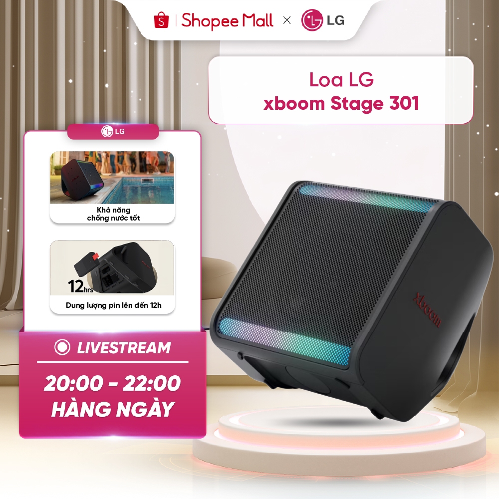 Loa Bluetooth karaoke LG xboom Stage 301 - STAGE301.AVNMLBK , Pin tháo ...
