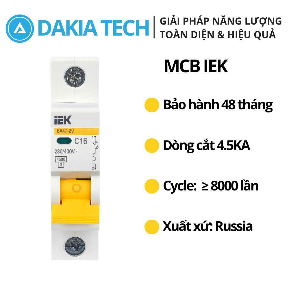 MCB IEK Karat VA47-29 1P 16A 4.5kA Type C | Shopee Việt Nam