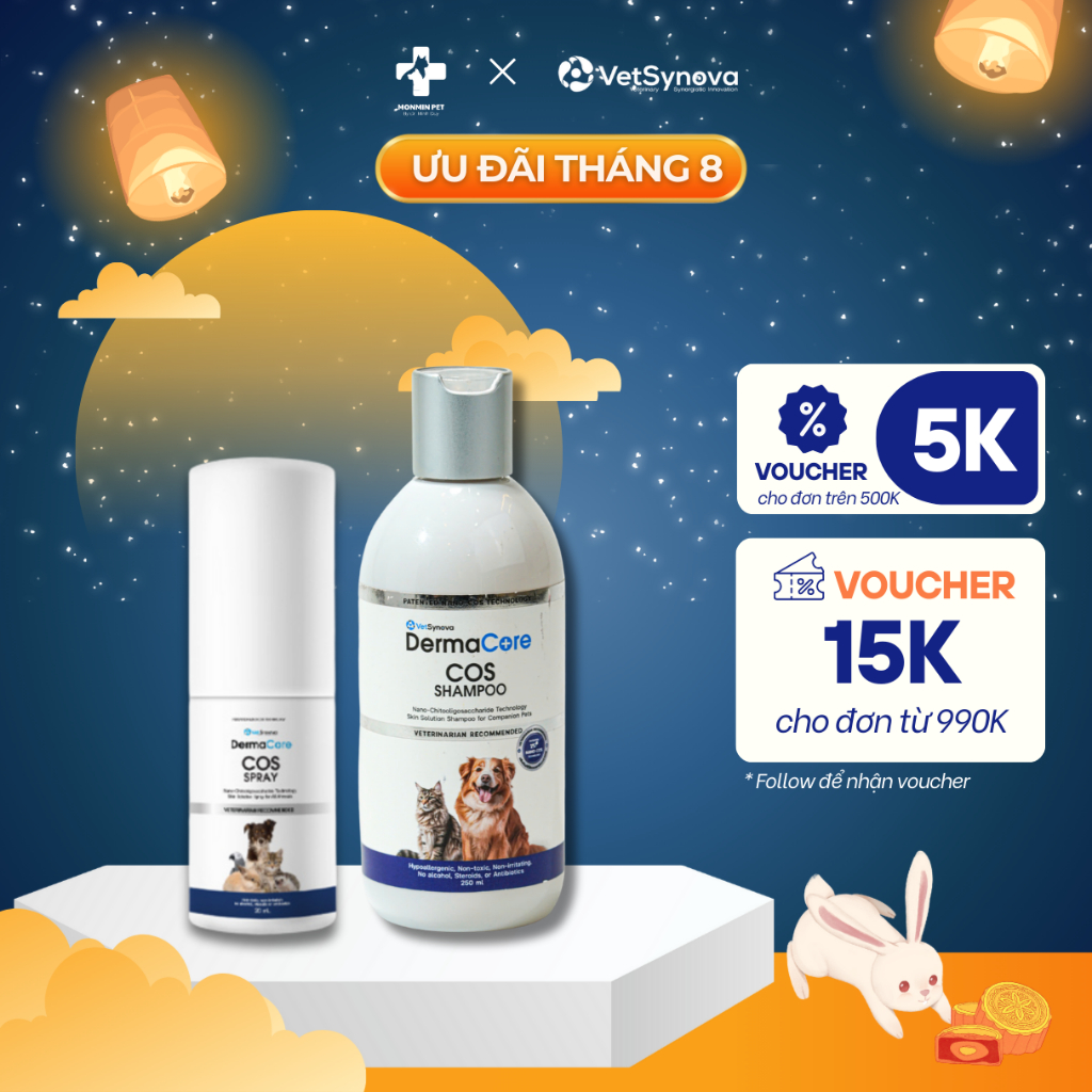 Combo Dermacore COS Khử khuẩn, vệ sinh giúp ngăn ngừa các vấn đề về nấm ...